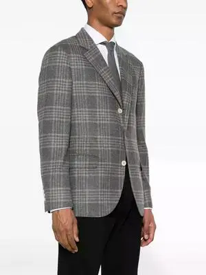 Brunello Cucinelli Check-pattern Wool-blend Blazer