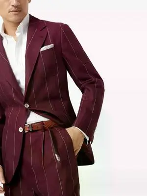 Brunello Cucinelli Pinstripe Linen Suit