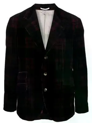 Brunello Cucinelli Prince Of Wales Check Corduroy Blazer - Red