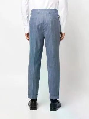 Brunello Cucinelli Pleated Wool-silk Tailored Trousers