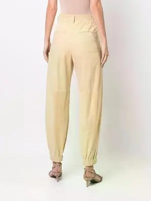 Brunello Cucinelli Cuffed-ankle Leather Trousers