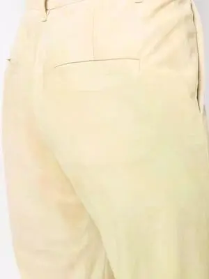 Brunello Cucinelli Cuffed-ankle Leather Trousers