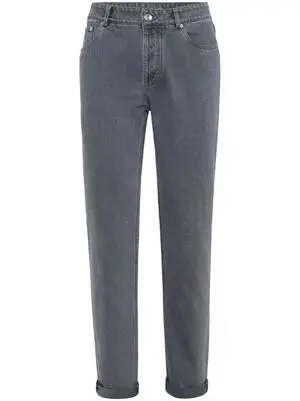 Brunello Cucinelli Tapered-leg Jeans - Blue