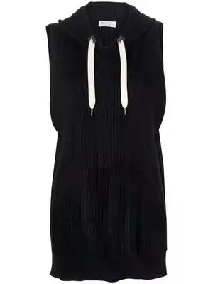 Brunello Cucinelli Ribbed-knit Vest Hoodie