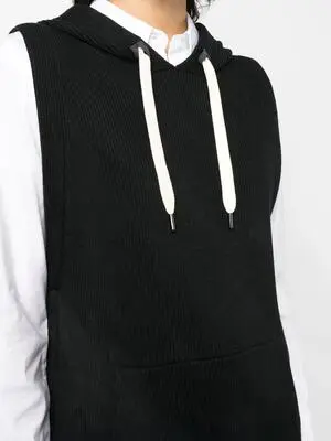 Brunello Cucinelli Ribbed-knit Vest Hoodie