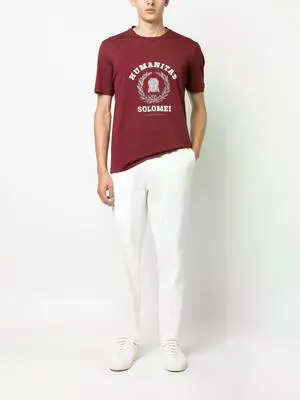 Brunello Cucinelli Slogan-print Cotton T-shirt