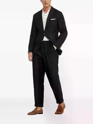 Brunello Cucinelli Pinstripe Linen Suit