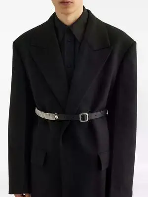 JIL SANDER Leather Metal-ring Belt