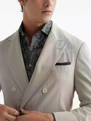 Brunello Cucinelli Striped Double-breasted Blazer