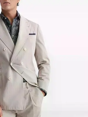 Brunello Cucinelli Striped Double-breasted Blazer