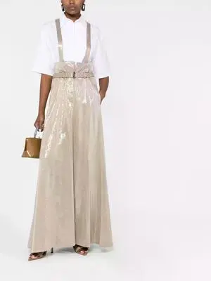 Brunello Cucinelli Sequinned High-waisted Trousers