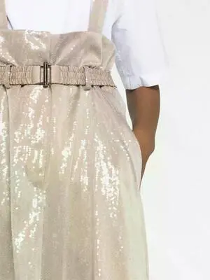 Brunello Cucinelli Sequinned High-waisted Trousers