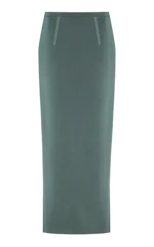 HIGH SPORT Lawton Knit Maxi Skirt - Green