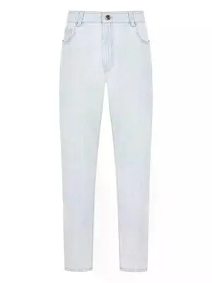 Brunello Cucinelli Straight-leg Jeans With Logo Patch