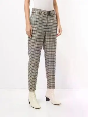 Brunello Cucinelli Checked Cropped Trousers