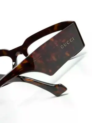 Gucci Logo-print Rectangle-frame Glasses
