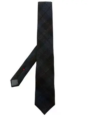 Brunello Cucinelli Check-pattern Tie - Blue