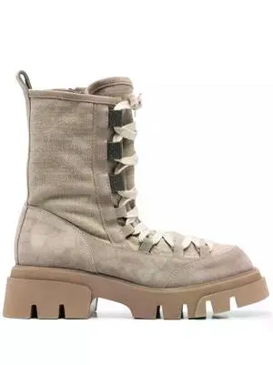 Brunello Cucinelli Eyelet-embellished Leather Boots