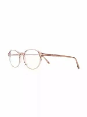 TOM FORD Tortoiseshell-effect Round-frame Glasses
