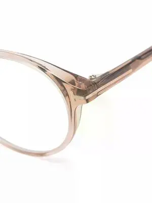 TOM FORD Tortoiseshell-effect Round-frame Glasses