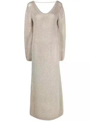 Brunello Cucinelli Open-knit Maxi Dress