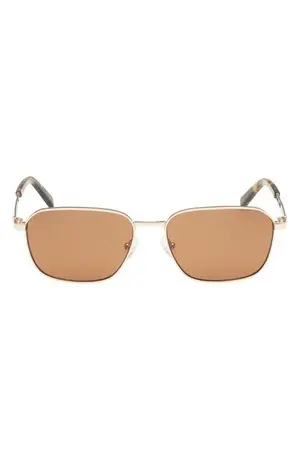 Abercrombie 56mm Round Sunglasses - Gold/brown Lens