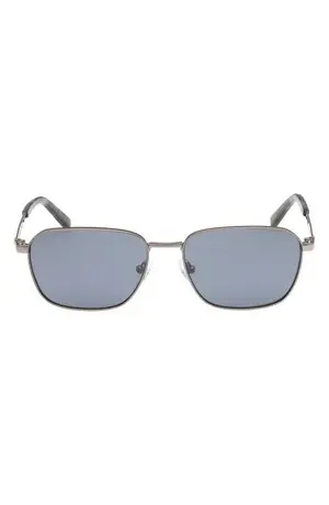 Abercrombie 56mm Round Sunglasses - Shiny Gunmetal/smoke Lens