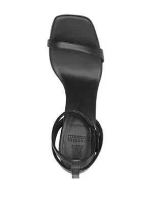 Brunello Cucinelli 90mm Leather Wedge Sandals