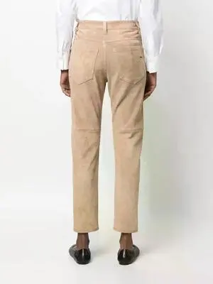 Brunello Cucinelli Cropped Suede Trousers