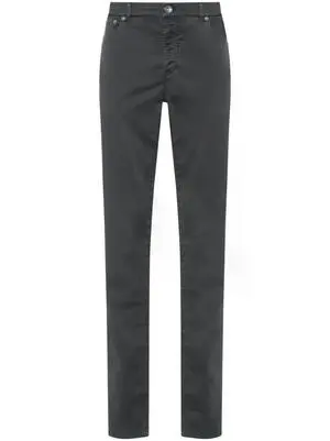 Brunello Cucinelli Logo-embroidered Straight-leg Trousers