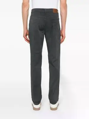 Brunello Cucinelli Logo-embroidered Straight-leg Trousers