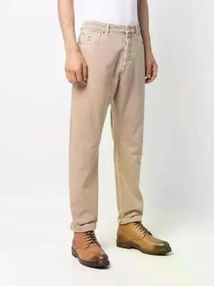 Brunello Cucinelli Embroidered Logo Straight Jeans