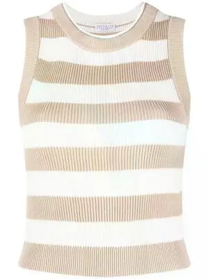 Brunello Cucinelli Striped Knitted Vest