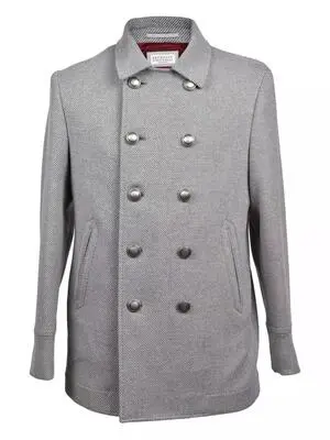 Brunello Cucinelli Herringbone Double-breasted Jacket