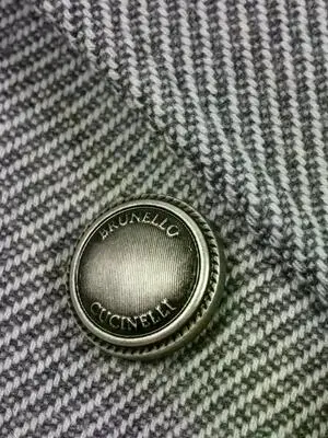Brunello Cucinelli Herringbone Double-breasted Jacket