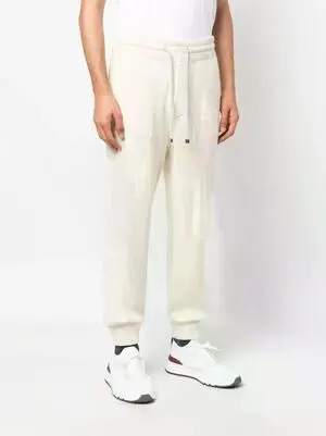 Brunello Cucinelli Cashmere Ribbed-knit Track Pants