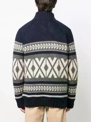 Brunello Cucinelli Argyle-check Zipped Cashmere Cardigan