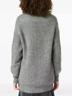 Malo Sequin-embellished V-neck Sweater