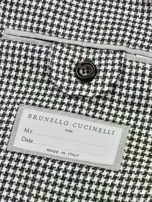 Brunello Cucinelli Houndstooth Suit - Black