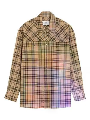 Ami Checked Wool Shirt