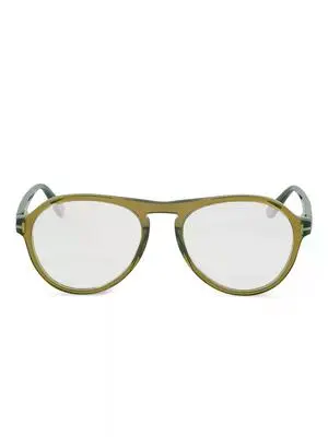 TOM FORD Pilot-frame Full-rim Eyeglasses - Green