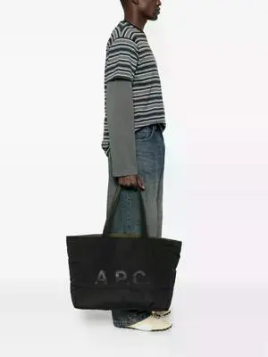 A.p.c. Quilted Logo-print Tote Bag