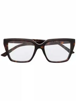 Balenciaga Rectangle Frame Glasses - Brown