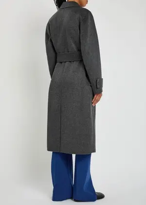 JOSEPH Arline Wool And Cashmere-blend Trench Coat - Grey