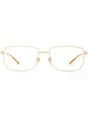 Gucci Rectangle-frame Glasses - Gold