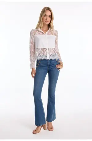 THE NOLI SHOP Vienna Lace Blouse - White