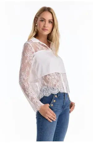 THE NOLI SHOP Vienna Lace Blouse - White