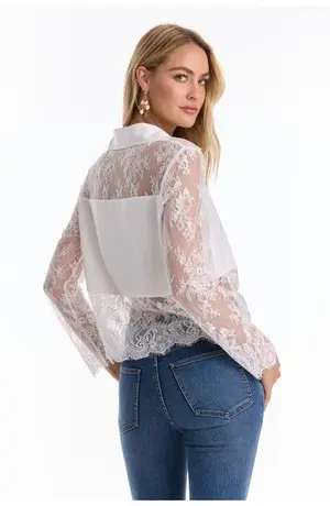 THE NOLI SHOP Vienna Lace Blouse - White