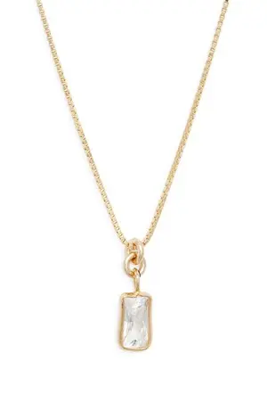 SET & STONES Agnes Cubic Zirconia Pendant Necklace - Gold