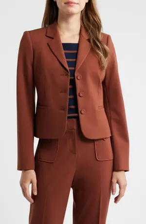TAHARI ASL Three-button Ponte Blazer